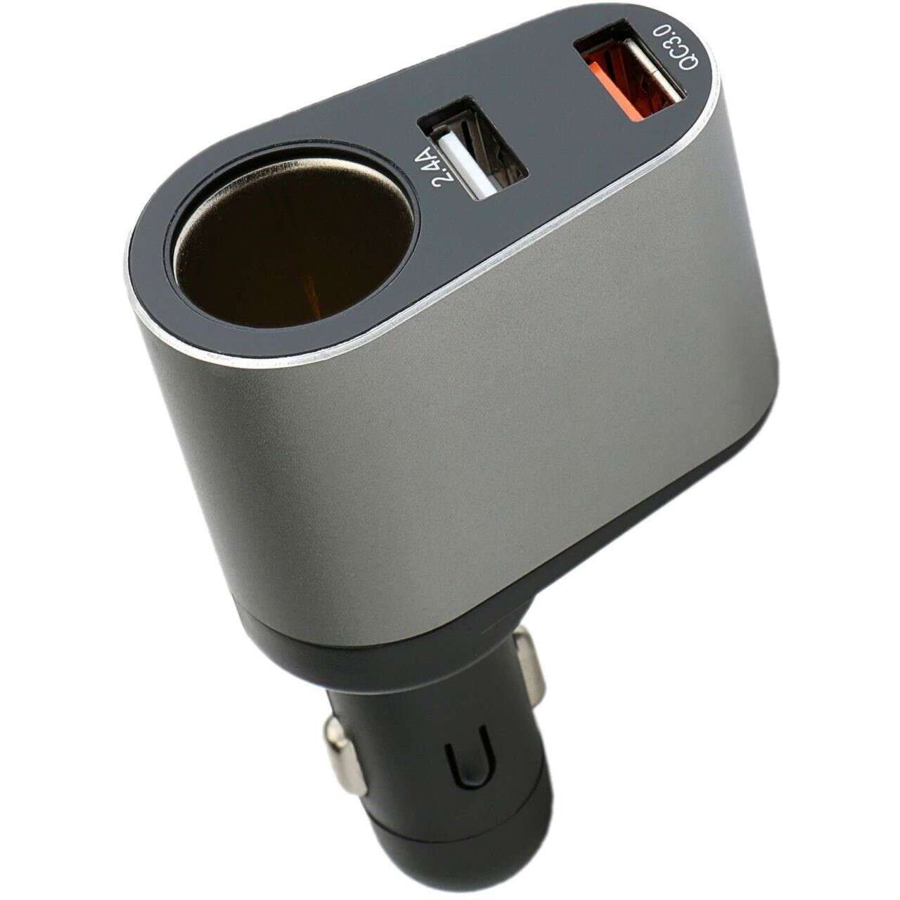 Incarcator auto cu incarcare rapida, 2 usb si o priza bricheta, negru ...