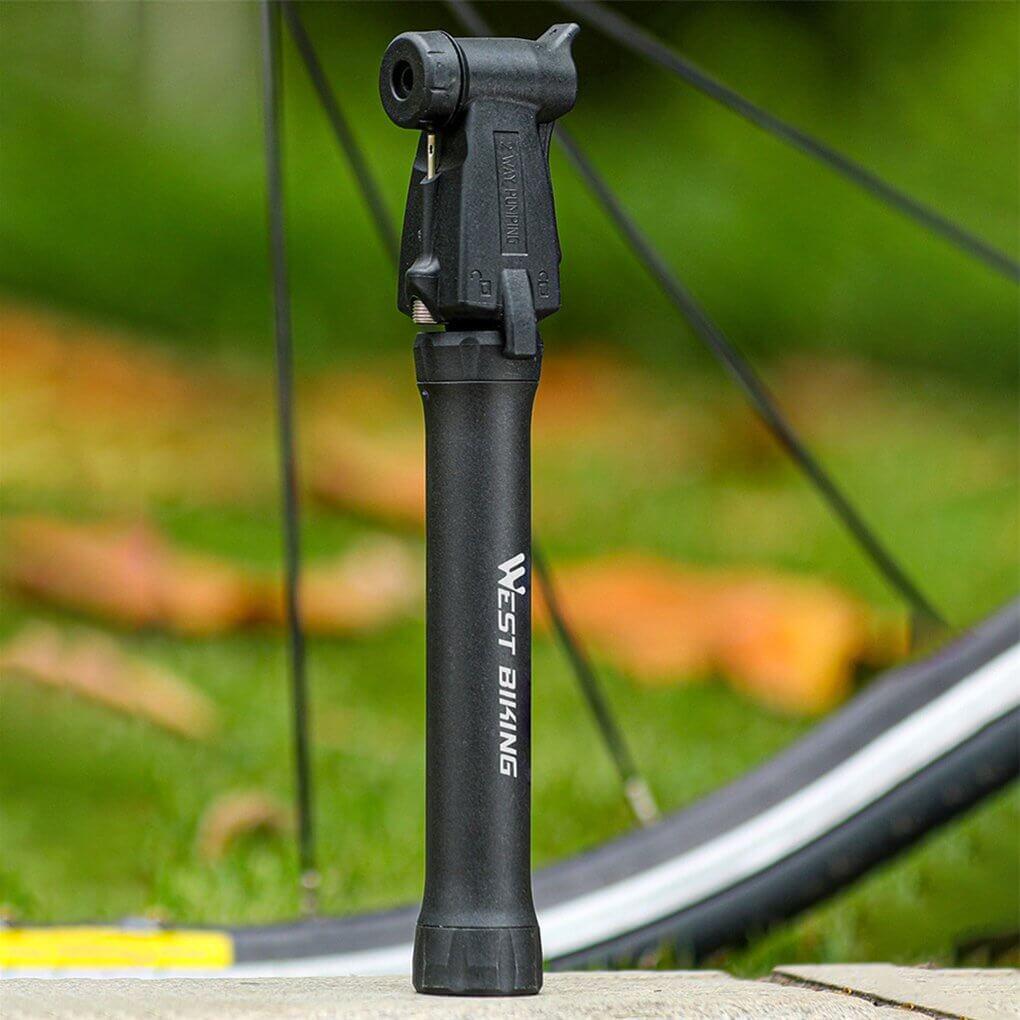 Pompa portabila mini pentru bicicleta, moto, 80 PSI, 21 x 4.5 cm ...
