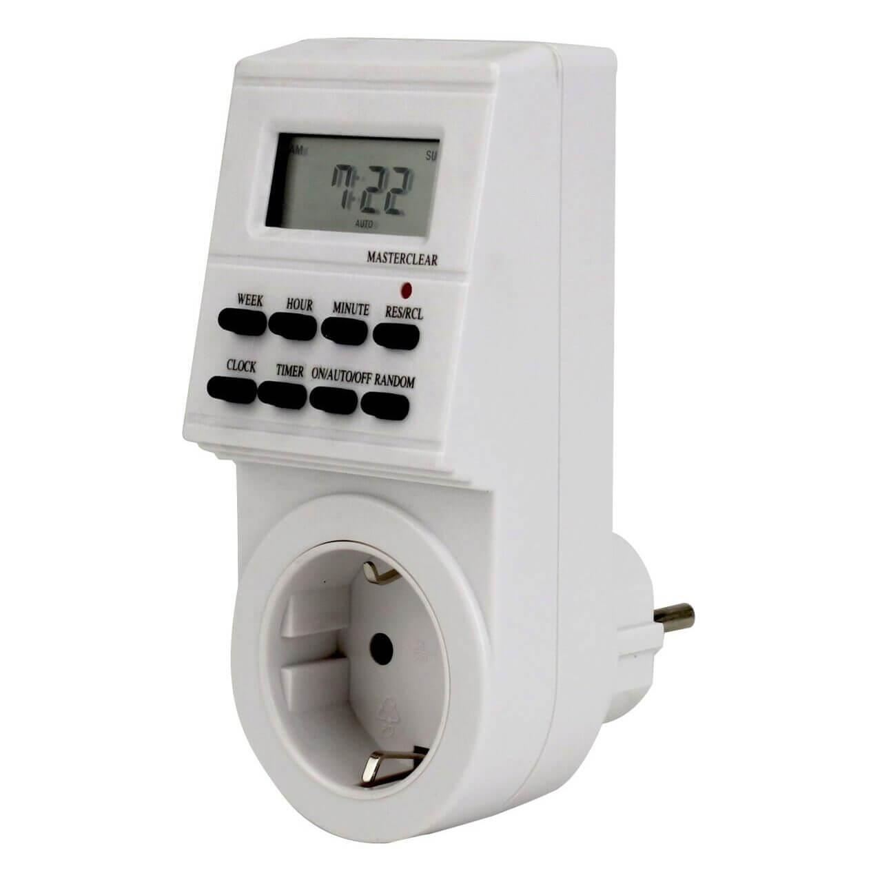 Priza programabila digital, Unitec, alb - Roll Fast